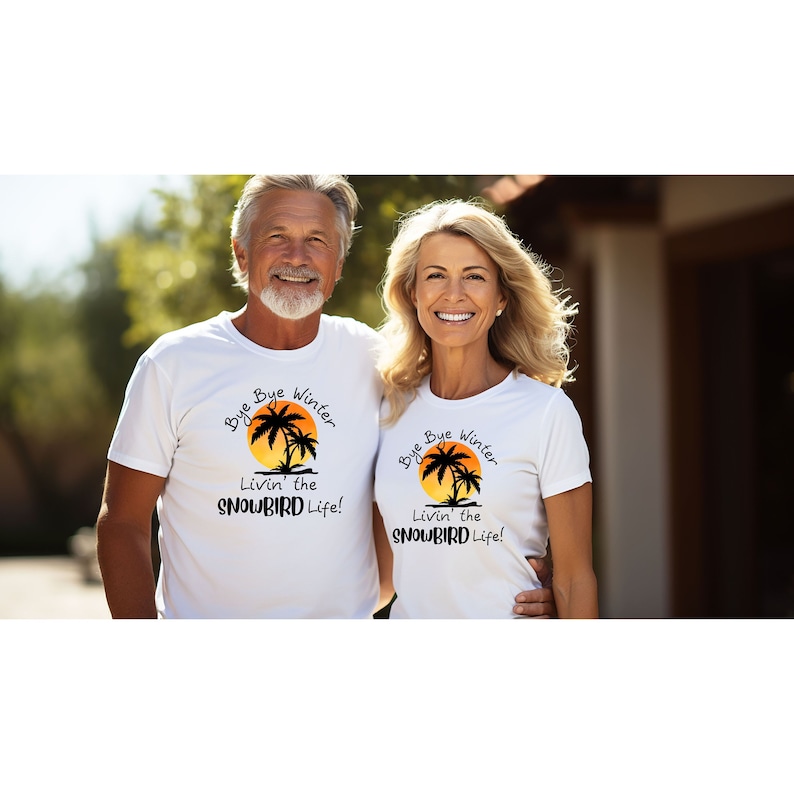 Snowbird T-shirt, Snowbird Couple Shirt, Gift for Snowbirds, Retirement ...