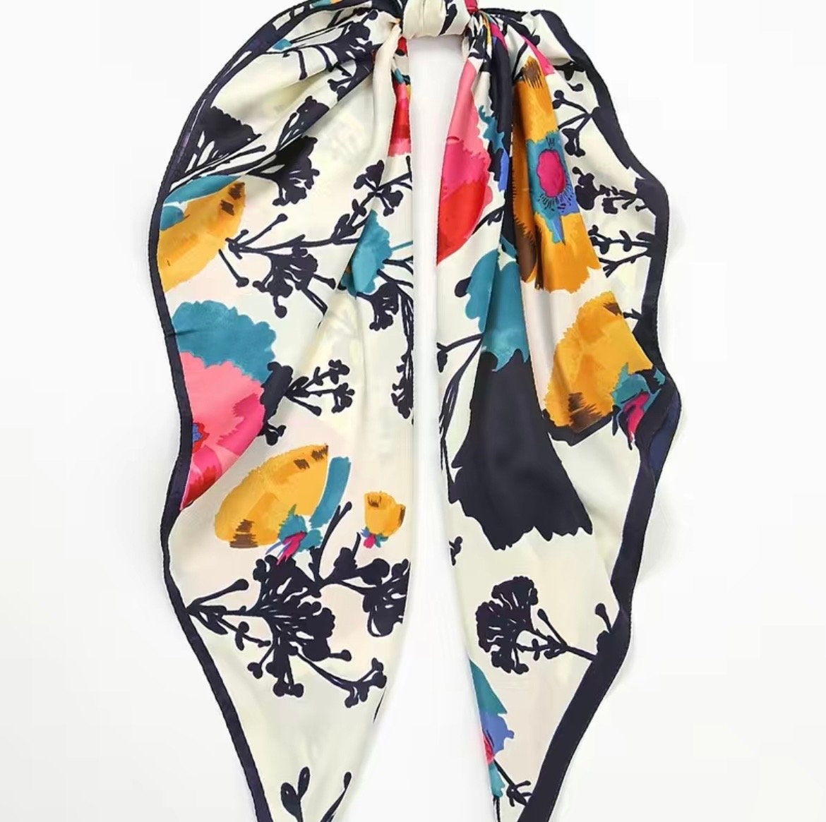 Silk Scarf Satin Large Square Head Scarves ,neck Silk Scarf Hair ...