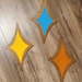 Set of 3 MCM Inspired Atomic Star Wooden Wall Plaques - 1960's Look ...