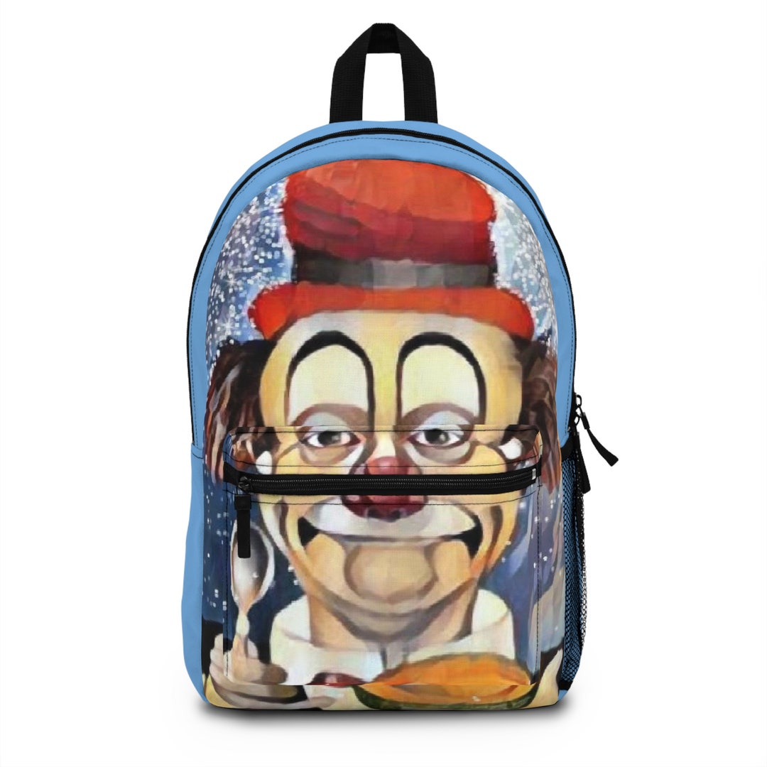 Clown 3 Light Blue Backpack - Etsy