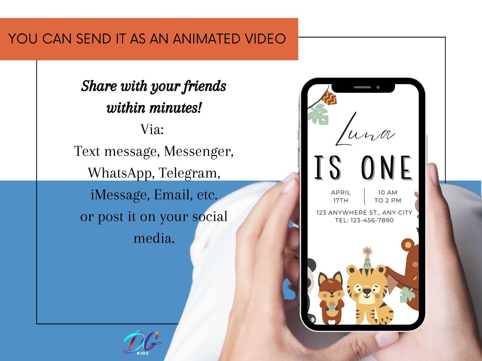 Forest Friends Birthday Party Digital Invitation Template, Editable ...