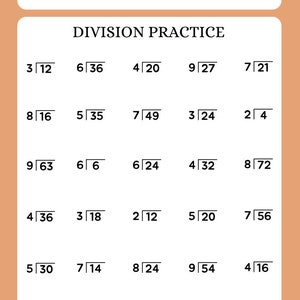 Printable Division Skills, Printable Division Practice, 3rd Grade ...