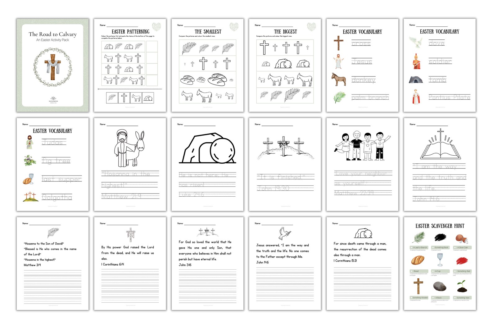 Christian Easter Activity Pack | Printable | Preschool | Kindergarten ...