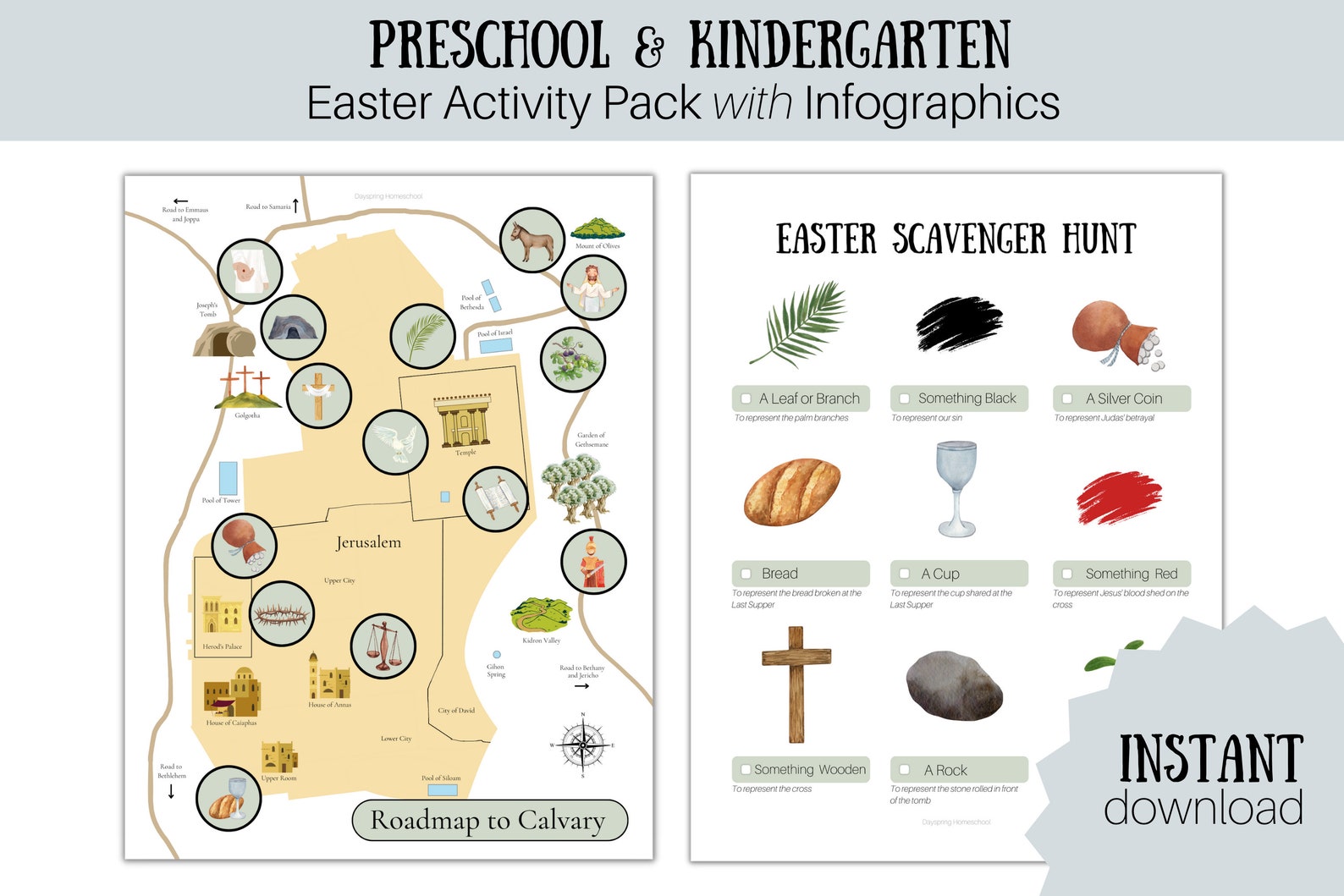 Christian Easter Activity Pack | Printable | Preschool | Kindergarten ...