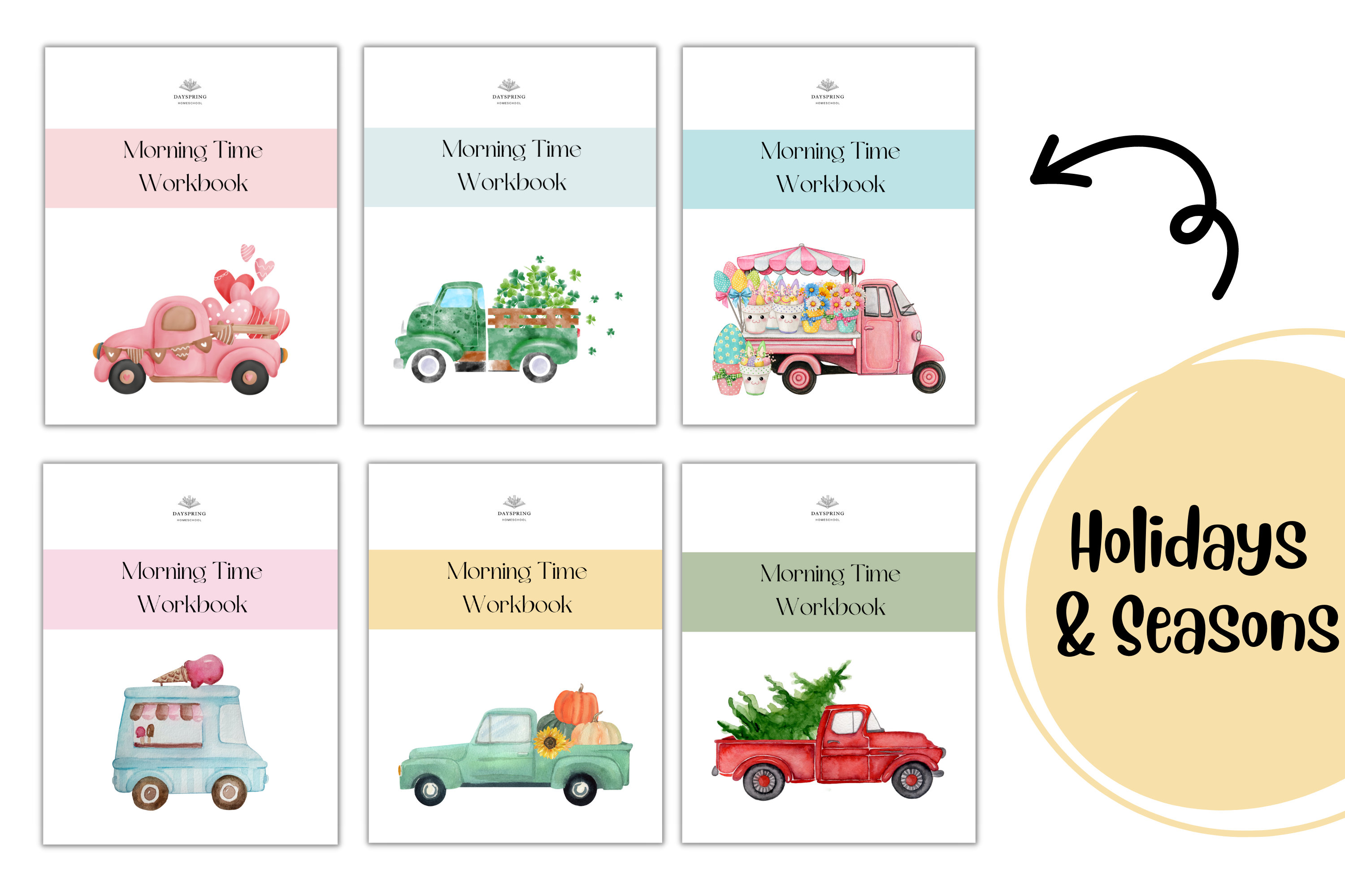 Morning Menu Cover Pages | Printable |homeschool | Morning Time ...