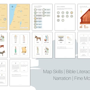 Journey to Bethlehem Christmas Map and Activity Bundle | Printable ...