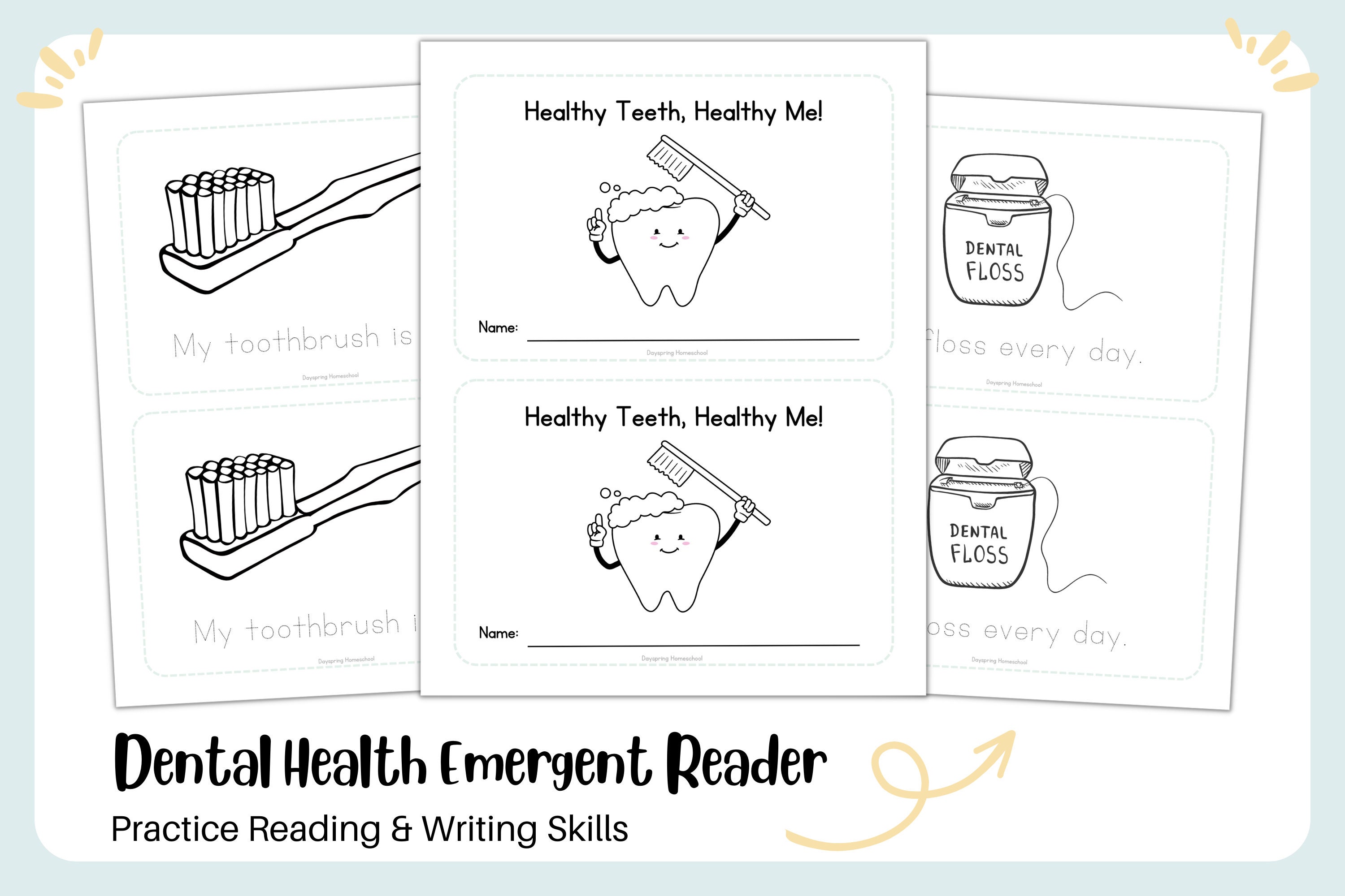 Preschool Dental Health Pack | Printable Worksheets | Homeschool ...