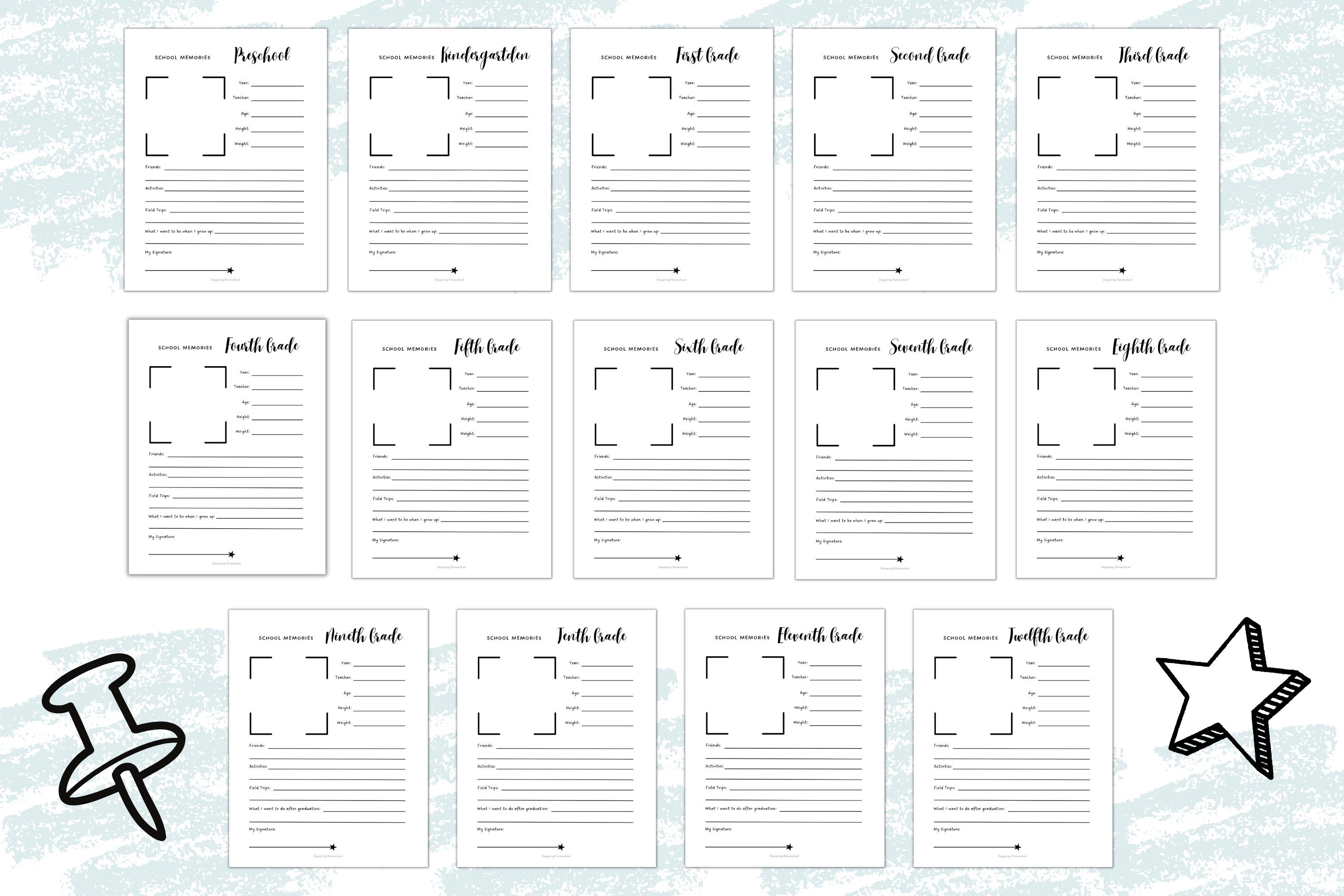 Back to School Activity Bundle | Printable First Day Signs (digital ...