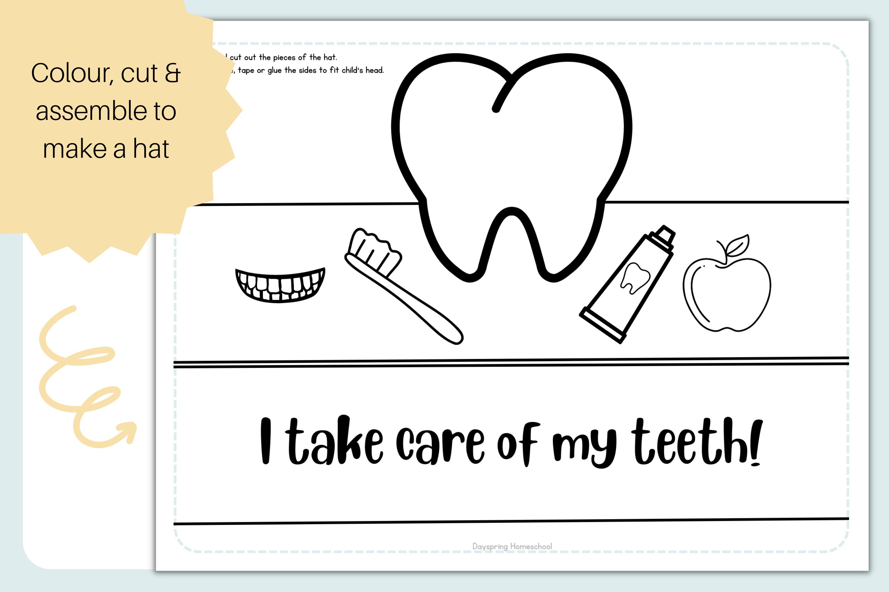 Preschool Dental Health Pack | Printable Worksheets | Homeschool ...