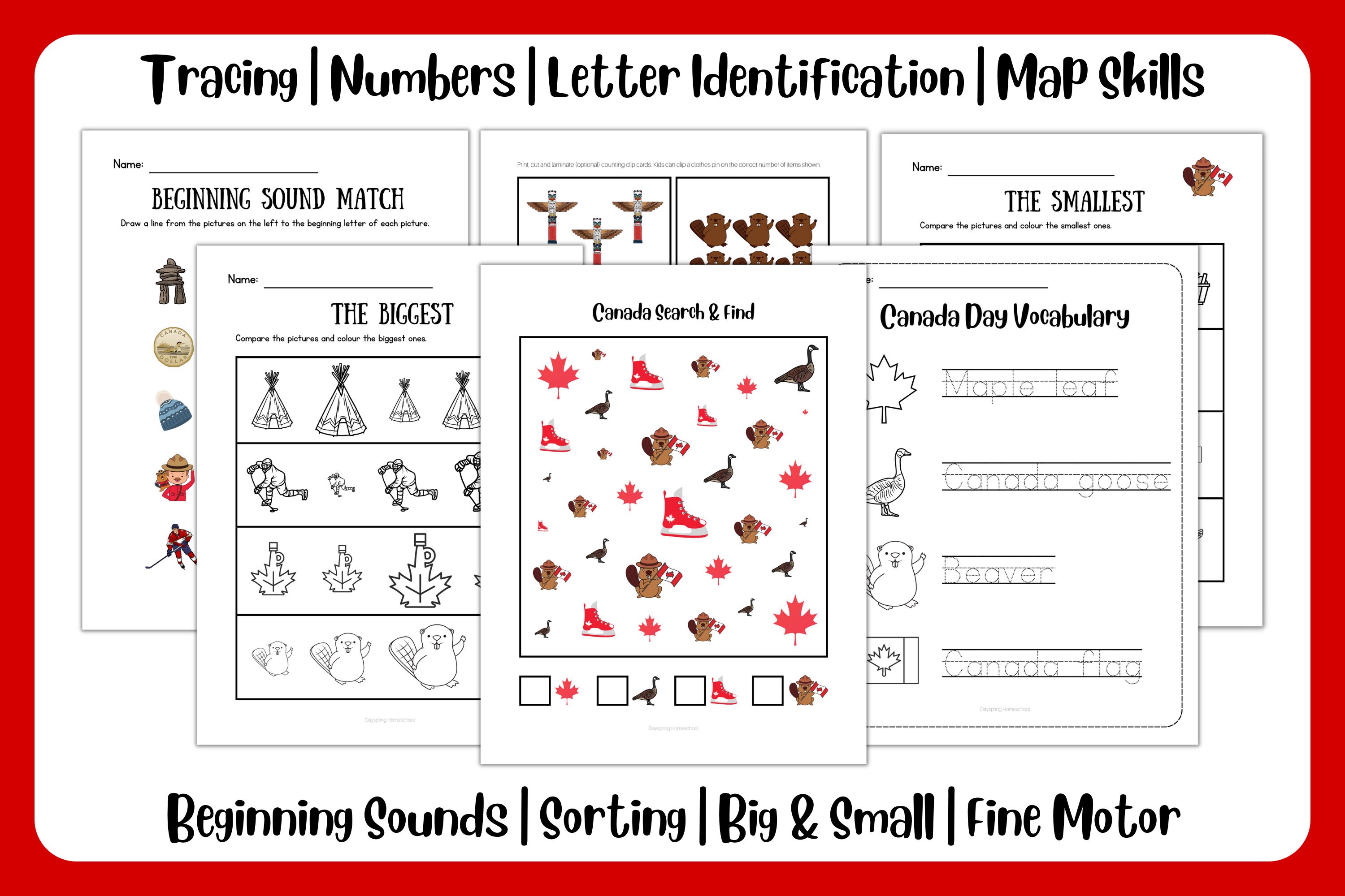 Canada Day Activity Bundle | Preschool | Printable | Unit Study - Etsy