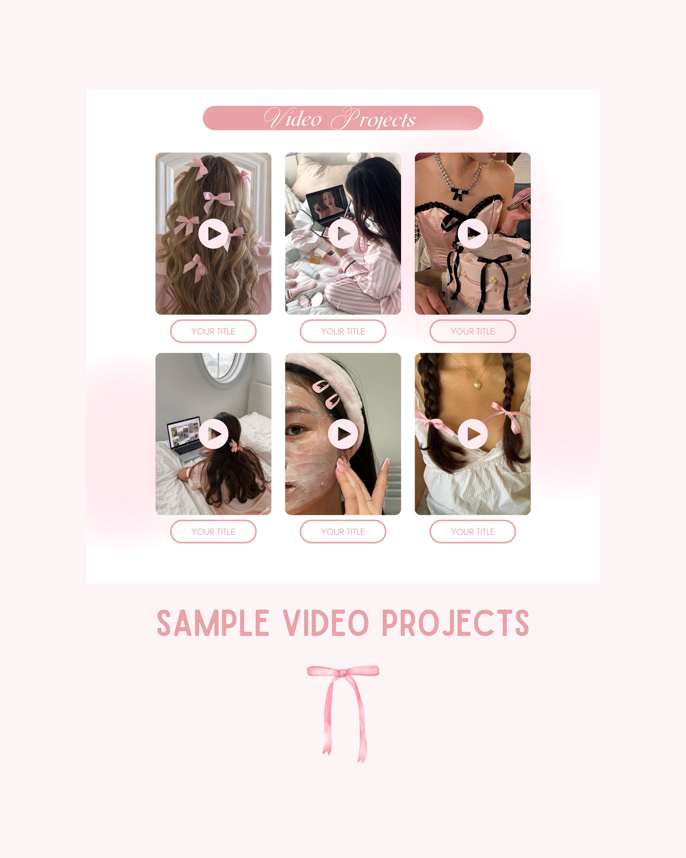 UGC Creator Portfolio Website Design / Coquette or Pink Website Design ...