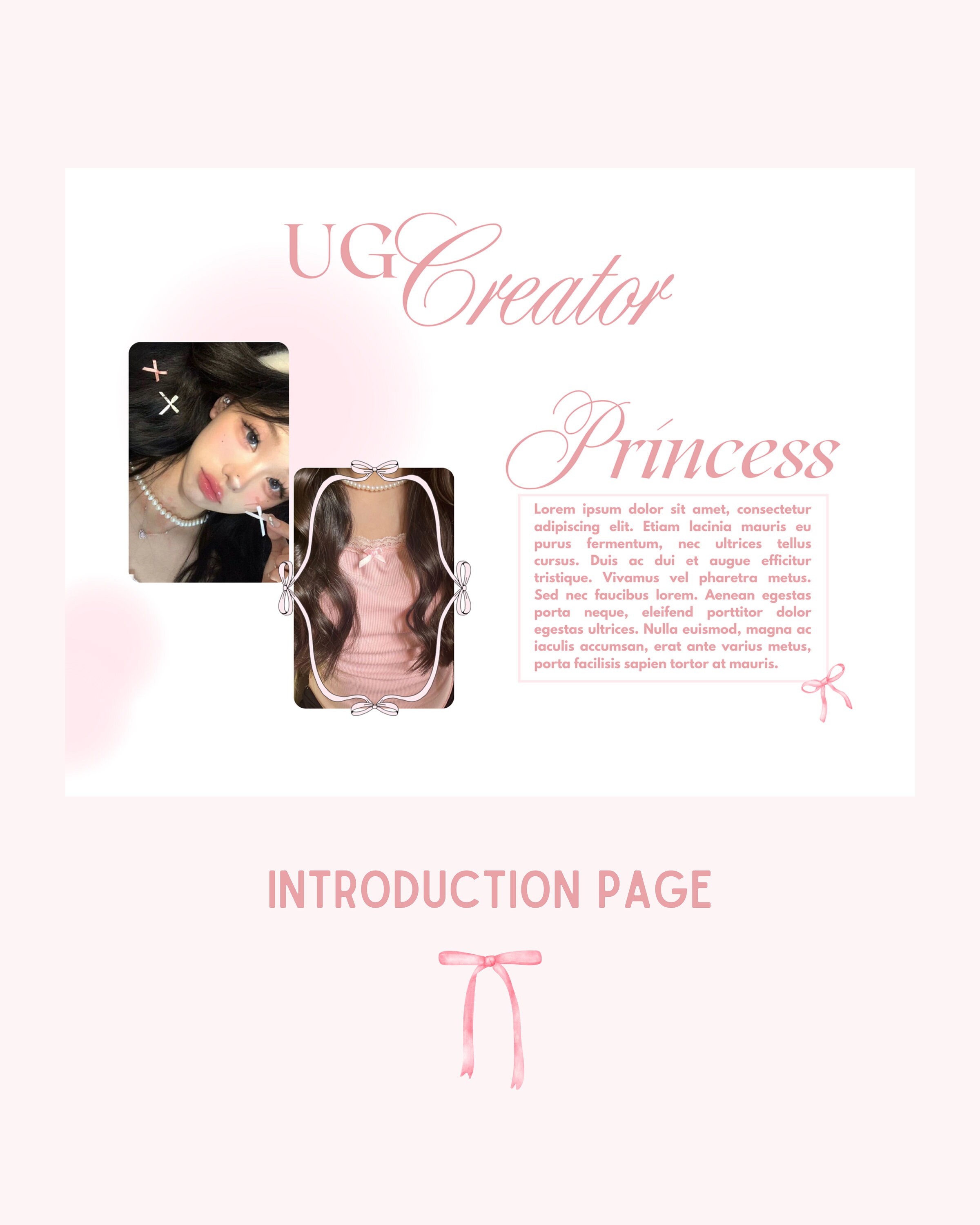 UGC Creator Portfolio Website Design / Coquette or Pink Website Design ...