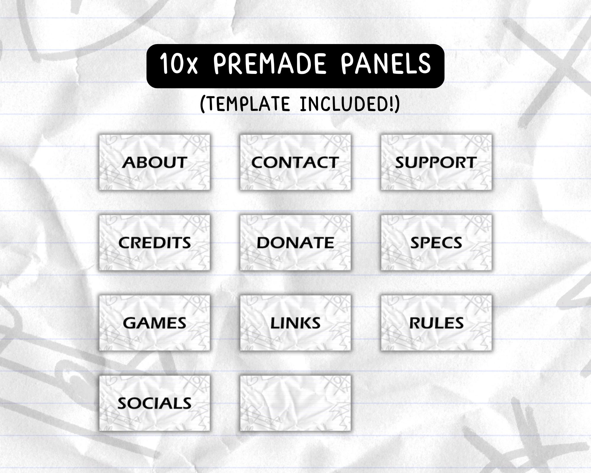 Paper Doodle Animated Stream Pack | Twitch OBS Overlay Streaming Bundle ...