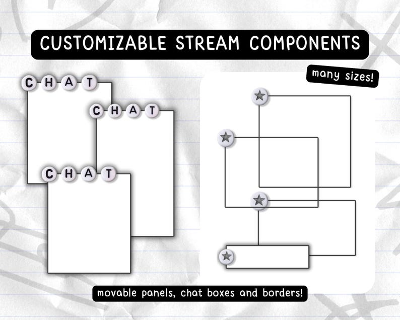 Paper Doodle Animated Stream Pack | Twitch OBS Overlay Streaming Bundle ...