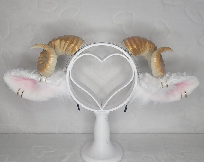 White Ram, Ram Ears, Sheep Ears, Sheep Horns - Etsy