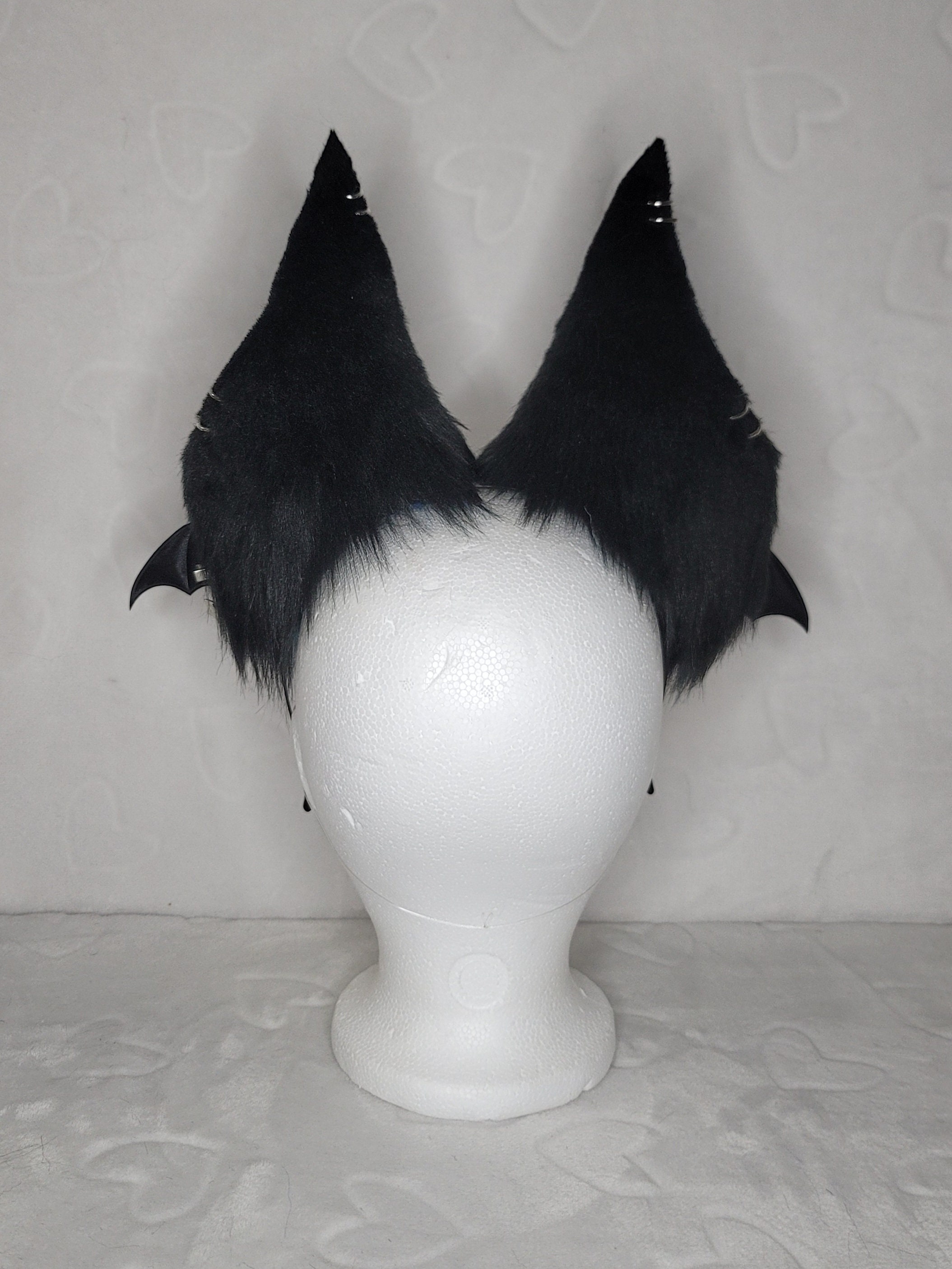 Demon Bat, Bat Ears, Beat Ears With Horns, Ears on Headband, Handmade ...