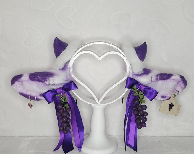 Grape Cow, Cow Cosplay, Fruit Cow, Cow Ears, Grape Cow Cosplay - Etsy