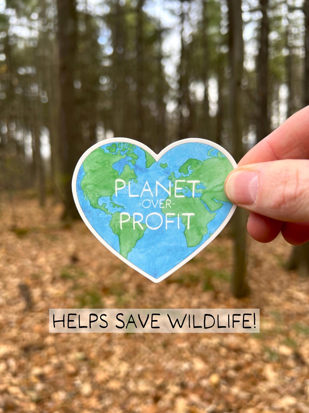 Planet Over Profit Sticker, Earth Heart Sticker, Earth Love, Eco ...