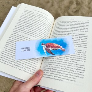Watercolor Loggerhead Sea Turtle Bookmark, Endangered Species Bookmark ...