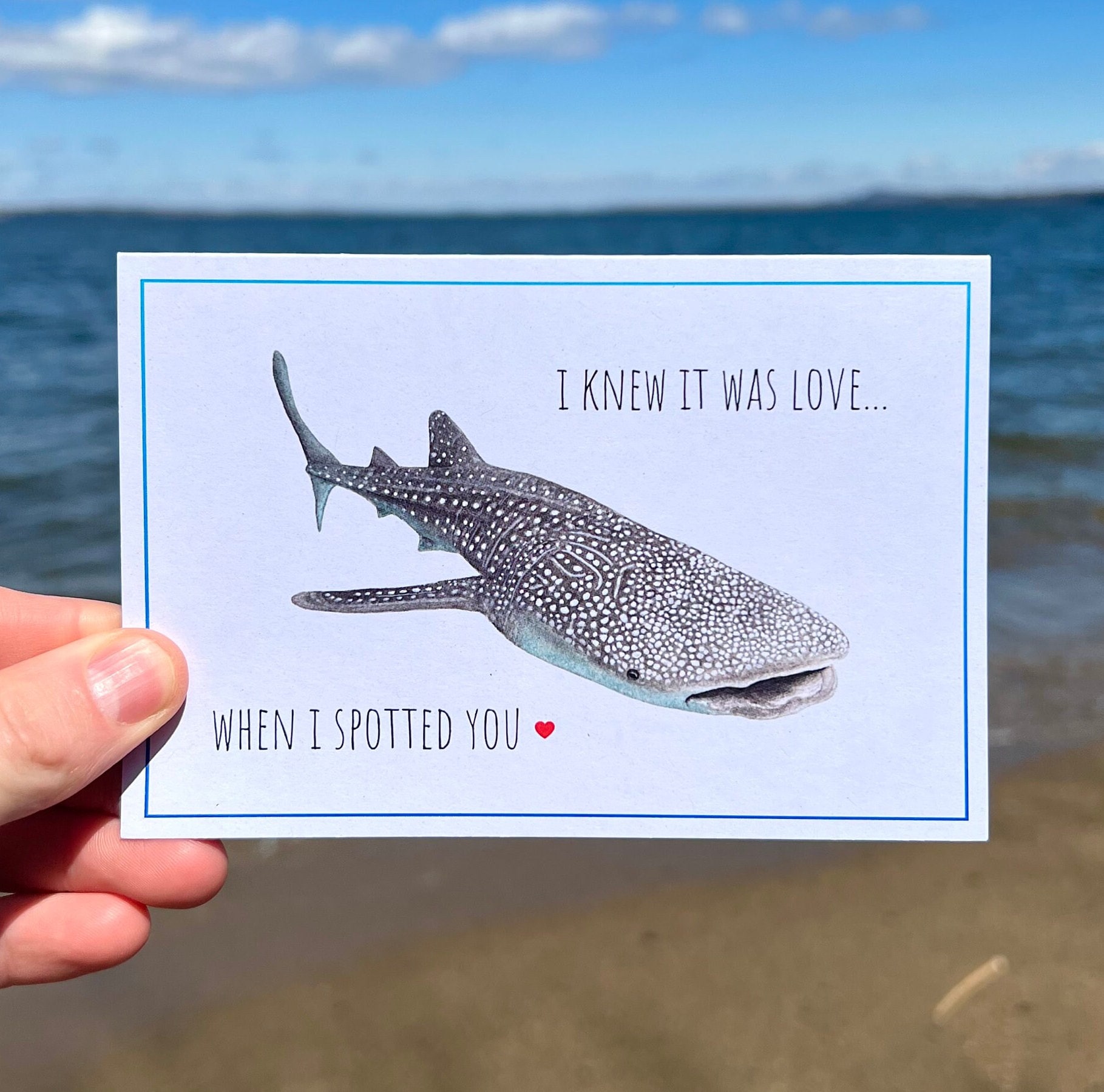 Whale Shark Pun Card, Whale Shark Greeting Card, Watercolor Whale Shark Card, Recycled Card ...