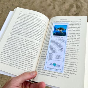 Watercolor Loggerhead Sea Turtle Bookmark, Endangered Species Bookmark ...
