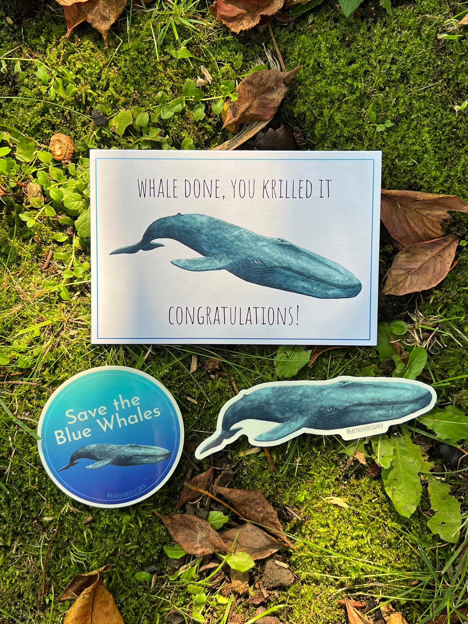 Blue Whale Pun Card Blue Whale Greeting Card Watercolor Blue - Etsy