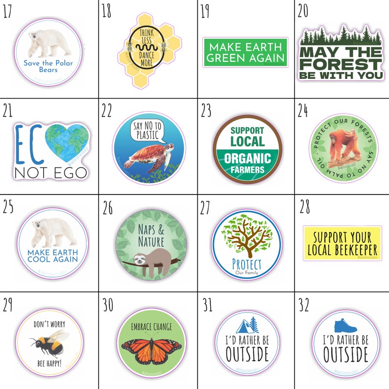 Watercolor Sticker Bundle, Eco Friendly Sticker Bundle, Watercolor ...