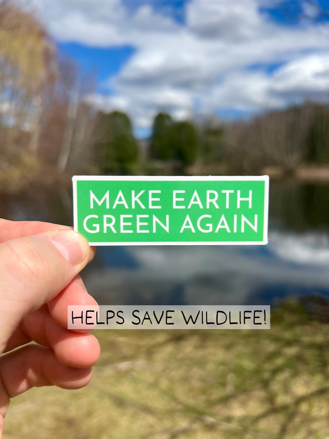 Make Earth Green Again Sticker, Earth Love Design, Eco Friendly Sticker ...