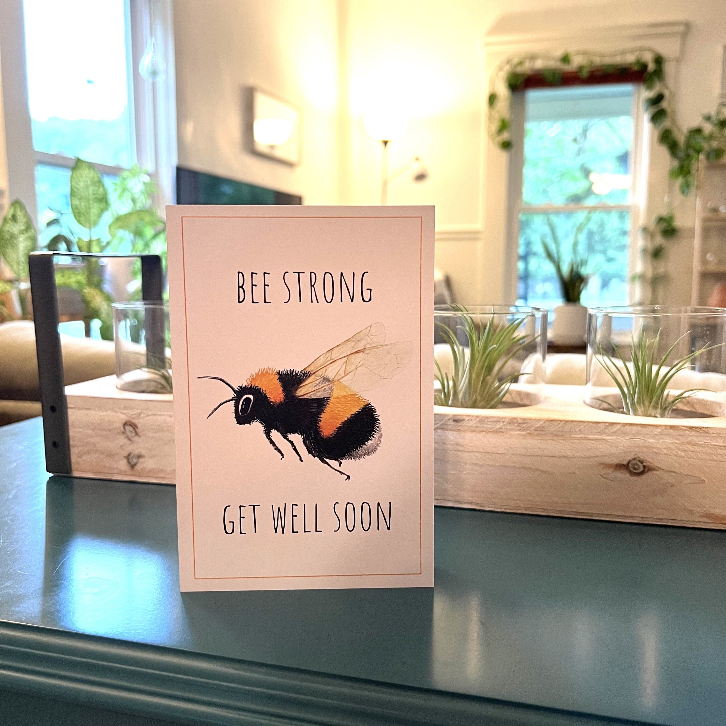 Bumblebee Pun Card Watercolor Bumblebee Card Recycled - Etsy