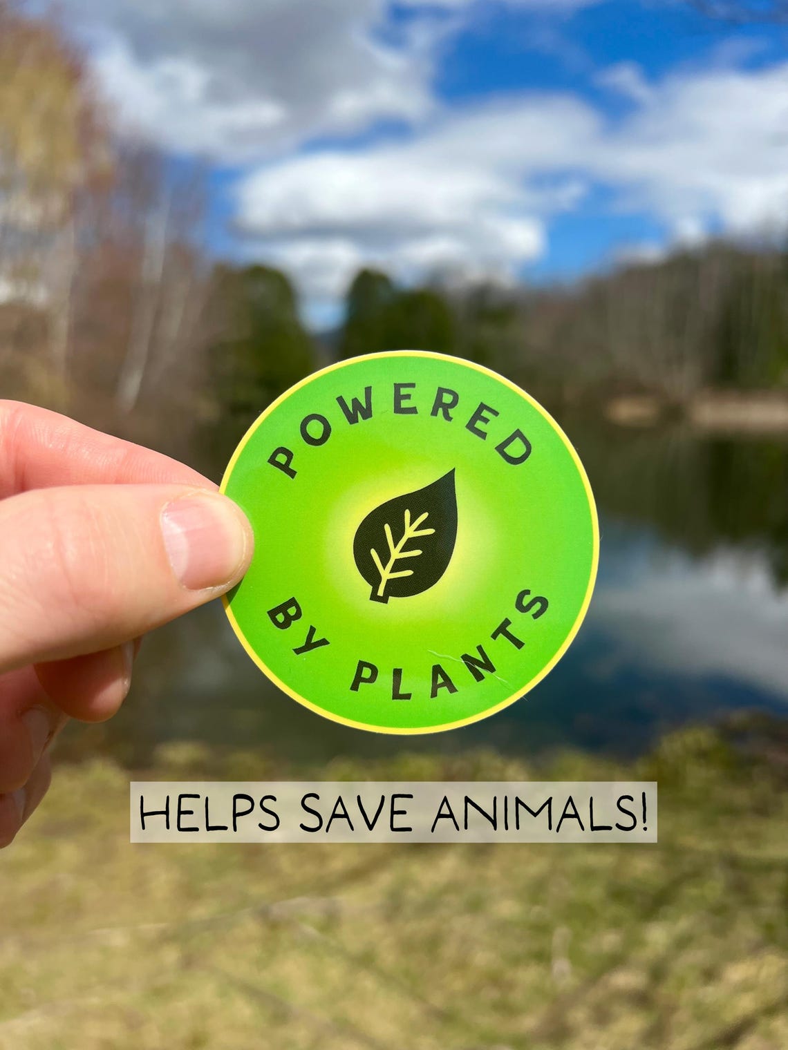 Powered by Plants Sticker, Plant Based Sticker, Eco Friendly Sticker ...
