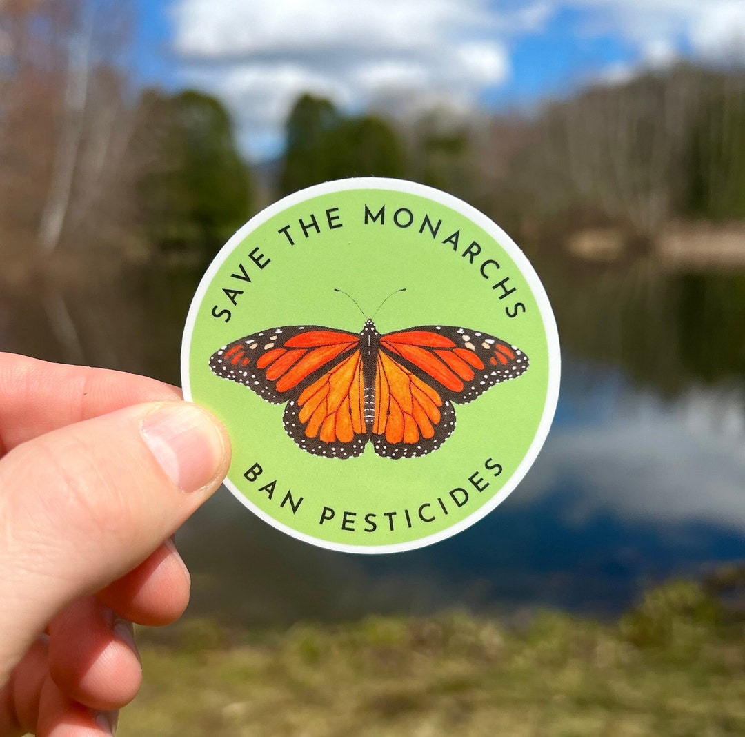 Watercolor Monarch Butterfly Sticker, Butterfly Lover Gift, Save the ...