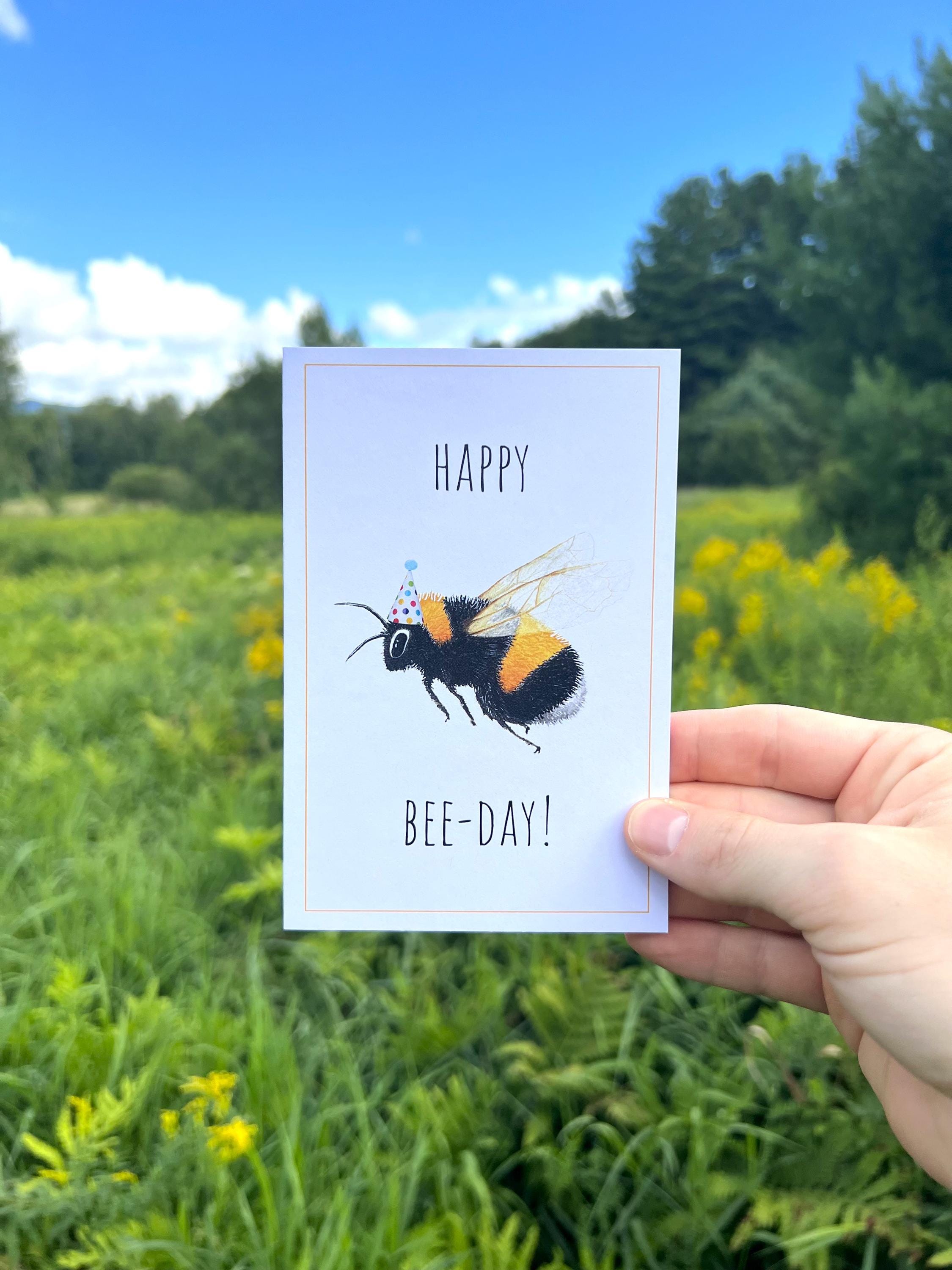 Don't Worry Bee Happy Sticker, Watercolor Bumblebee Sticker, Bee Lover ...