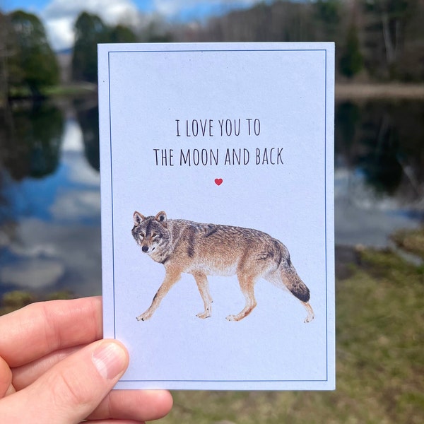 Wolf Card - Etsy