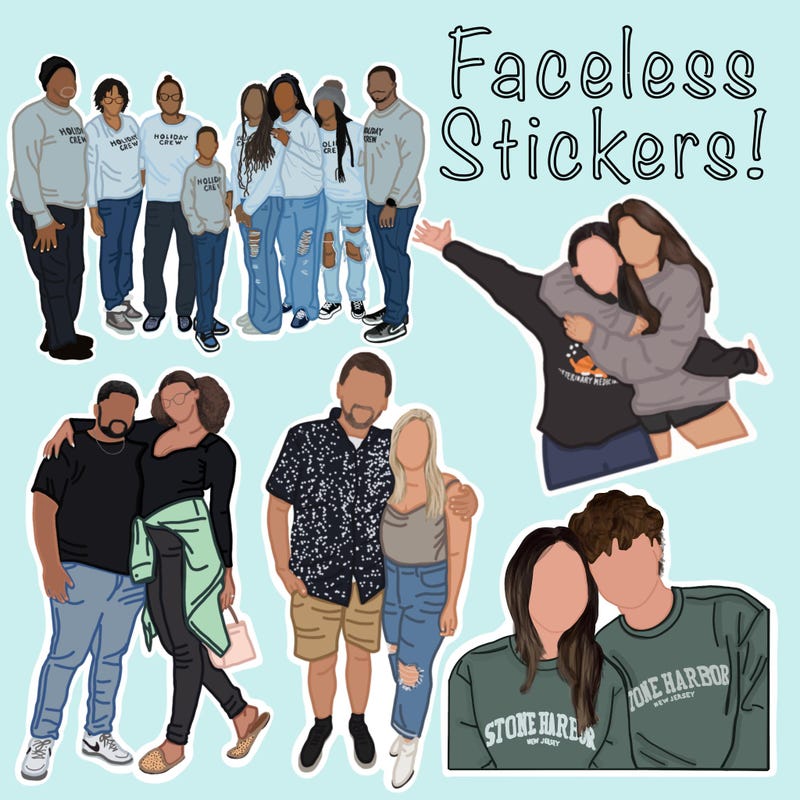 Custom Cartoon Stickers - Etsy