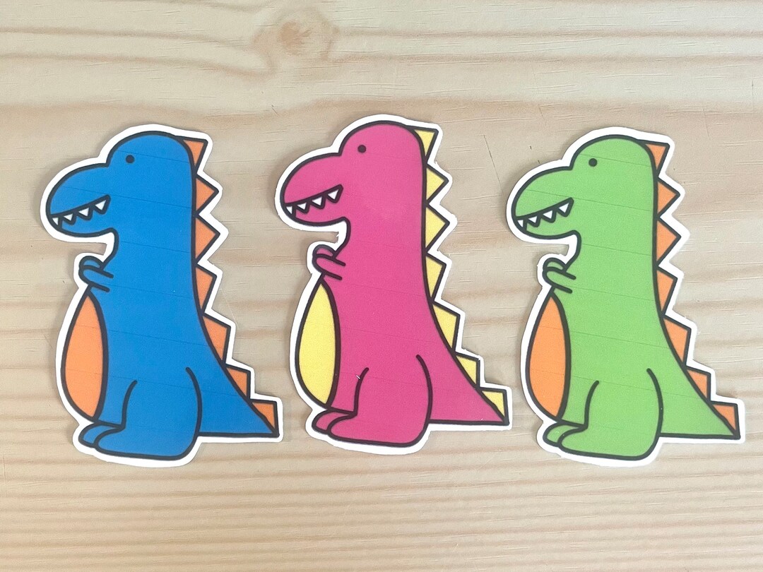T Rex Waterproof Sticker; Weatherproof Dinosaur Water Bottle Sticker ...