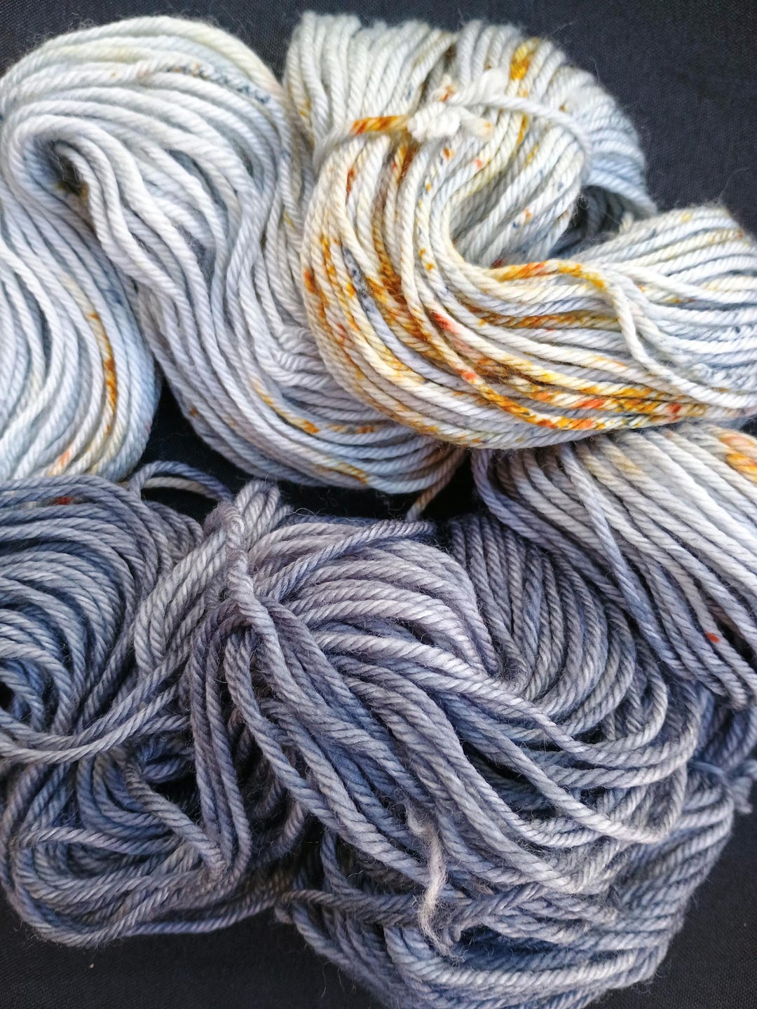 Silver Shadow - 8 Ply Sock Hand-dyed Yarn - Etsy