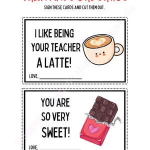 Printable Valentine’s Day Cards for Students – 12 Unique Designs, 2 per ...