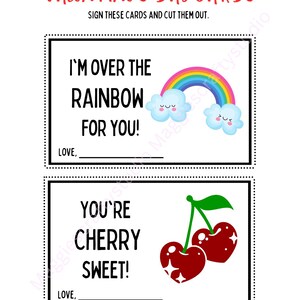 Printable Valentine’s Day Cards for Students – 12 Unique Designs, 2 per ...
