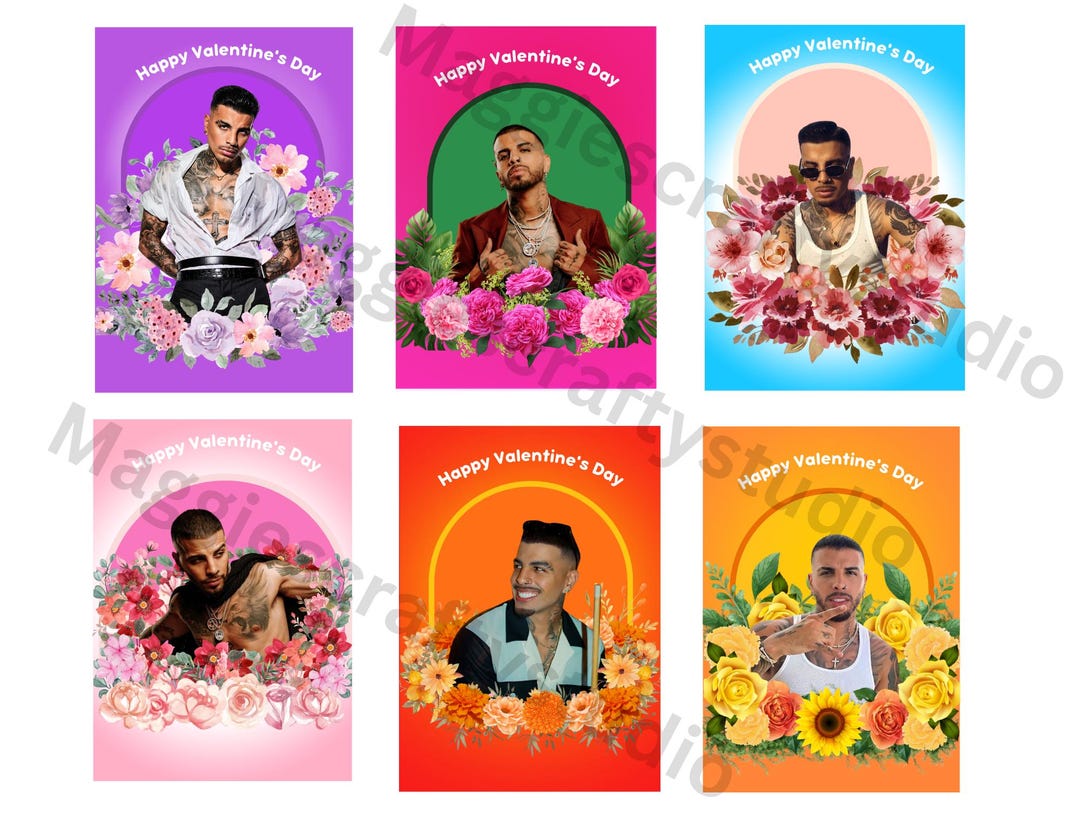 Printable Rauw Alejandro Valentine's Cards PNG - Etsy