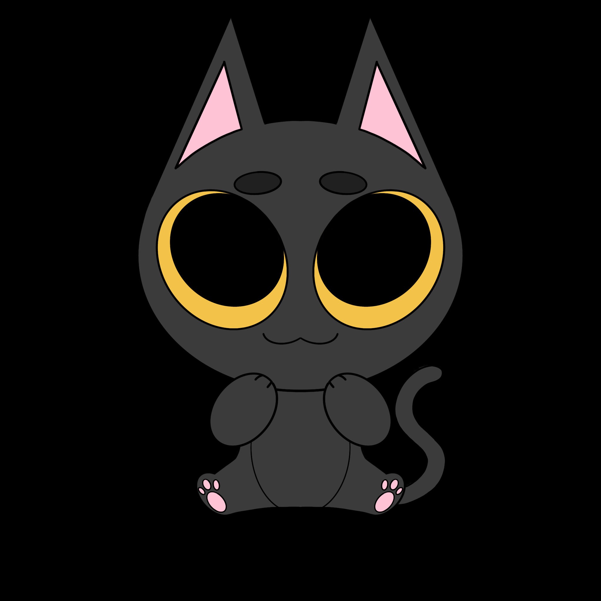 Innocent Black Cat TTS Pet/png-tuber - Etsy