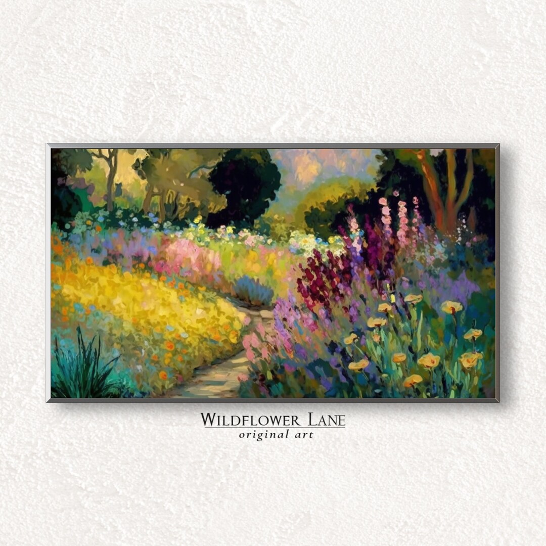 Samsung Frame TV Art - Charming Cottage Garden Blooms - Instant Digital ...