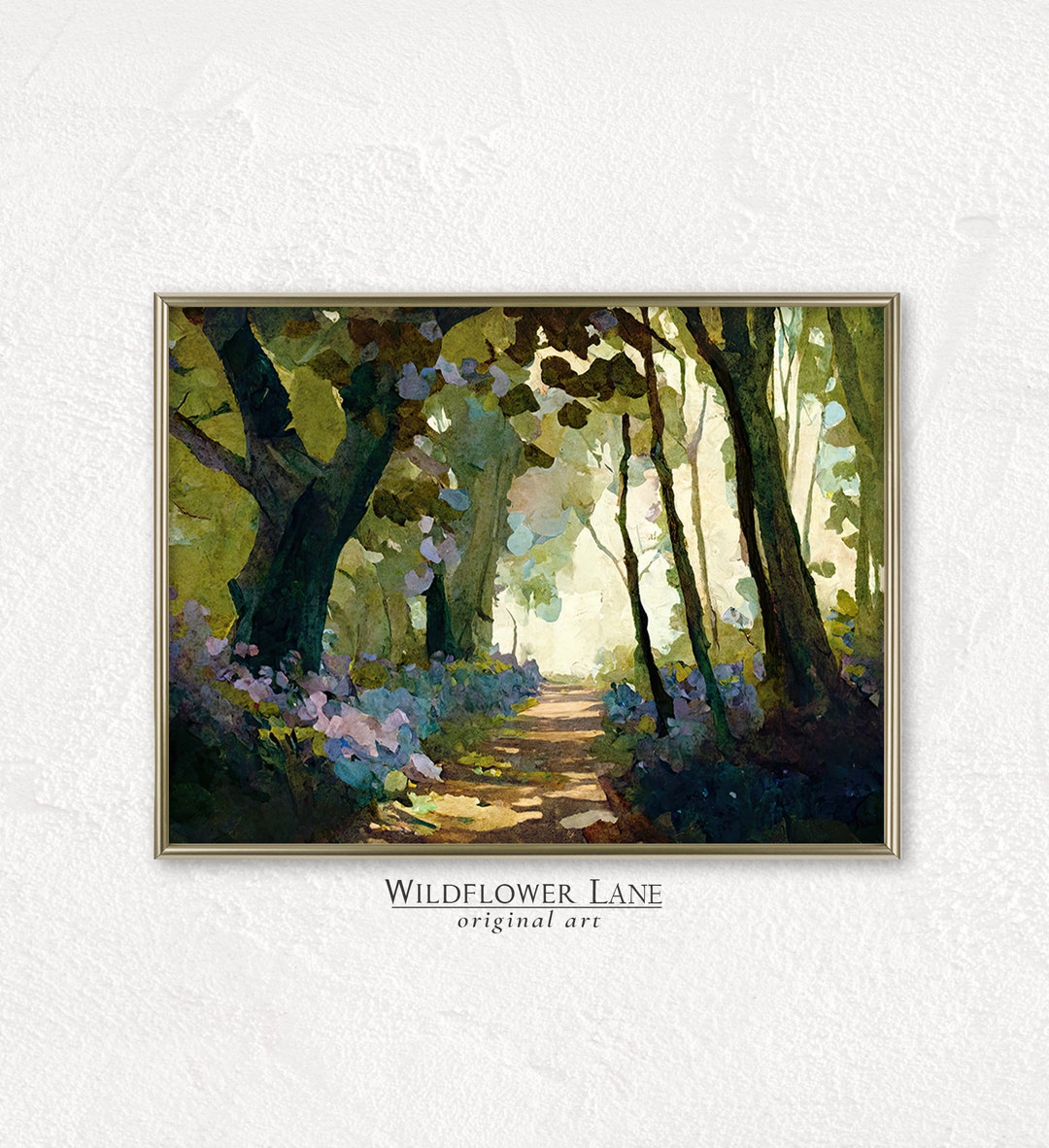 Printable Wall Art - Enchanted Forest Path Landscape Art - Living Room ...
