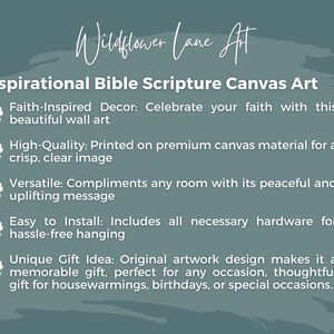 Modern Landscape Christian Canvas Wall Art Print - Inspirational Bible ...