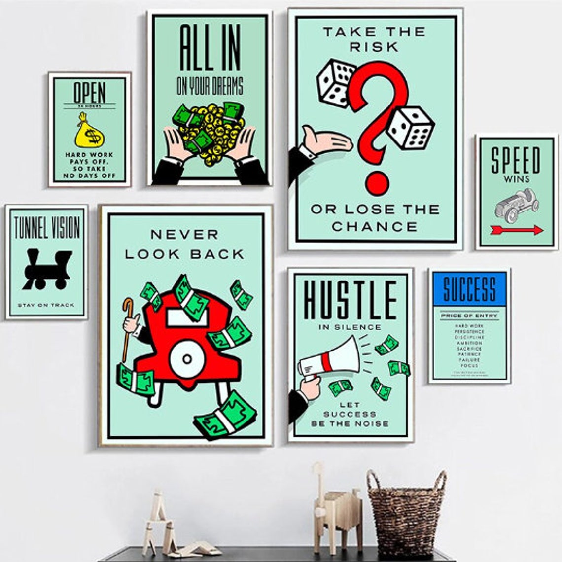 SUCCESS Price of Entry Motivation Canvas Monopoly - Etsy