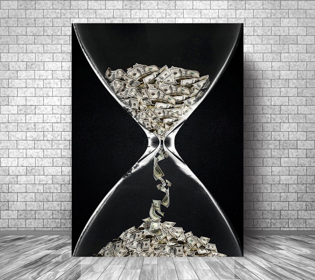 TIME is MONEY Motivation Canvas || Time Wall Art Motivation Canvas ...
