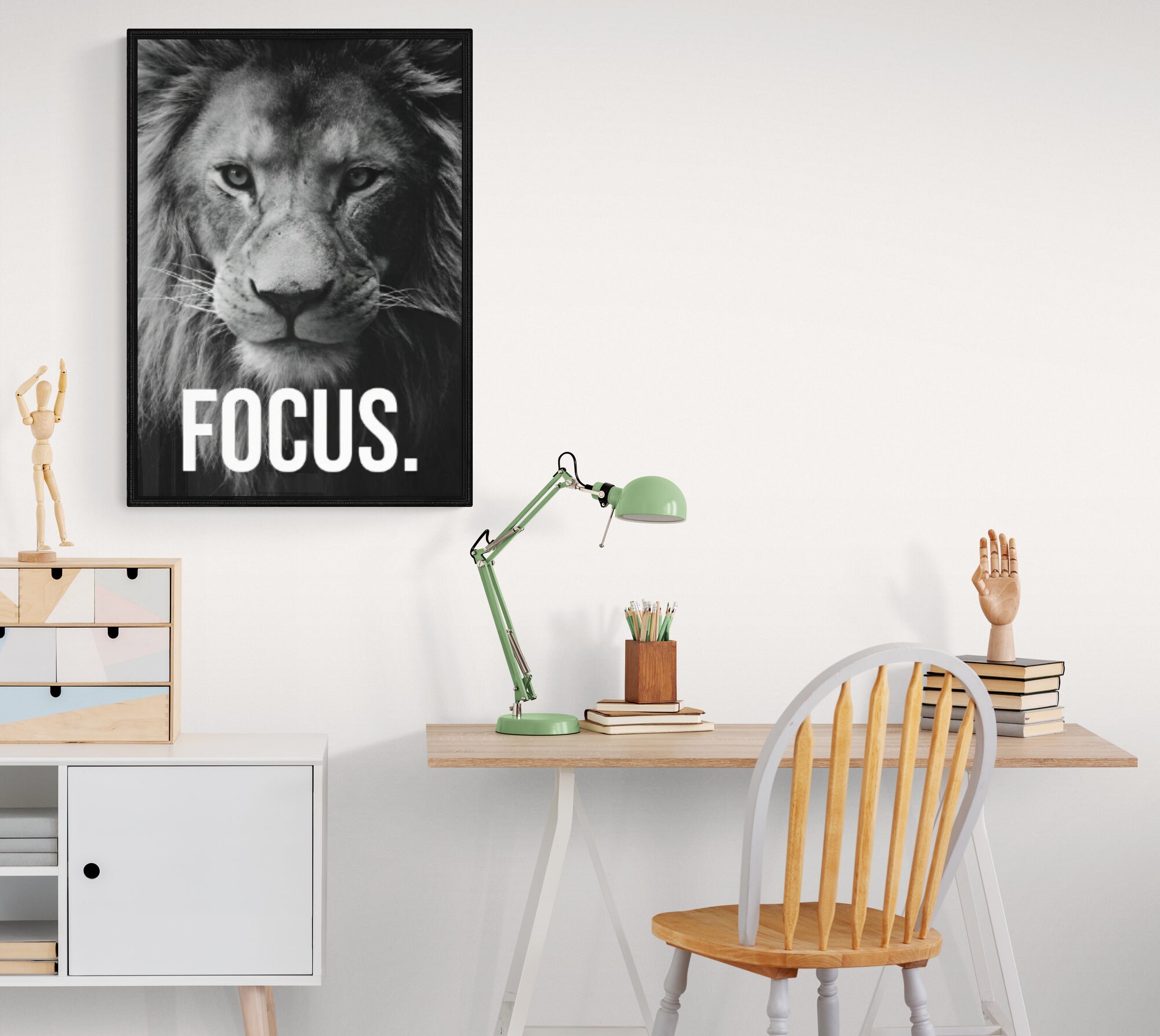 FOCUS Lion Motivation Canvas|| Lion Wall Art Canvas|| Lion Motivation ...