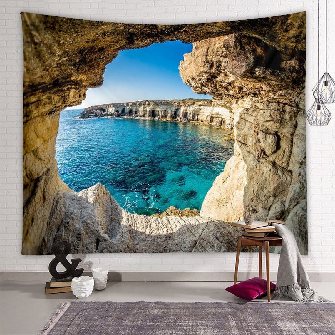 Stunning Ocean Wall Tapestry/cloth Wall Hanging Tapestries for Home ...