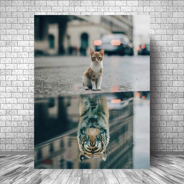 Tiger Cat Motivation Poster - Etsy