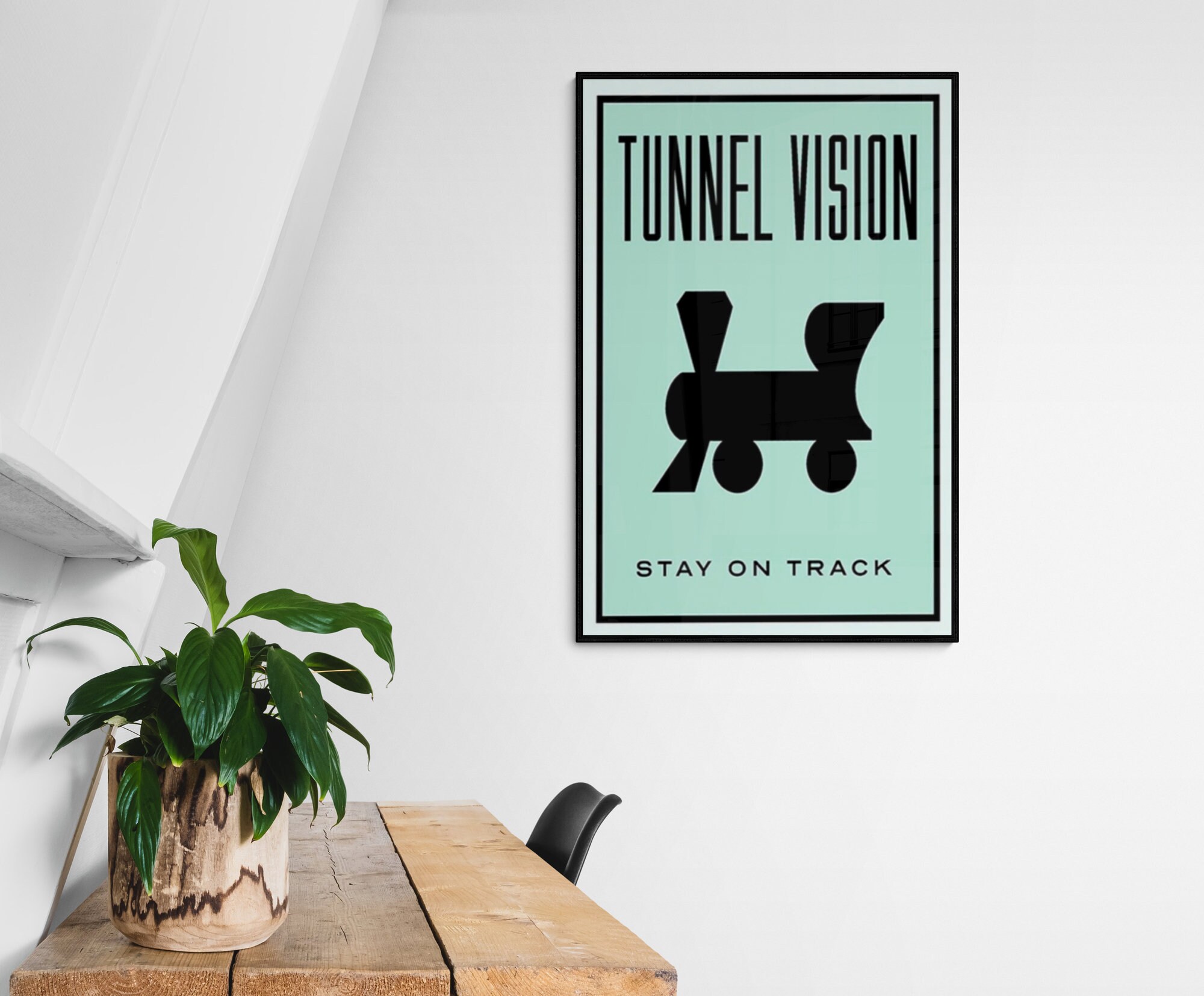 Tunnel VISION Stay on TRACK Motivation Canvas || Monopoly Motivation ...