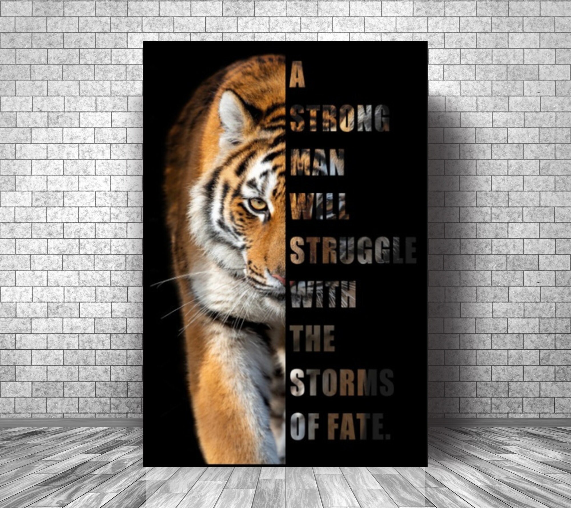 A STRONG Man Will Struggle With the Storms of FATE Motivation Canvas ...